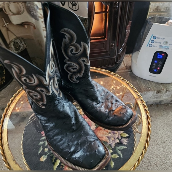 Rios of Mercedes | Shoes | Rio Of Mercedes Black Ostrich Boots Mens 5d ...